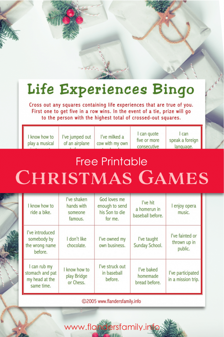 Christmas Ice Breaker BINGO (Free Printable) - Flanders Family Home Life