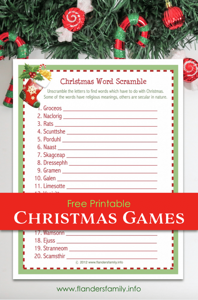 Christmas Word Scramble (Free Printable) - Flanders Family Home Life