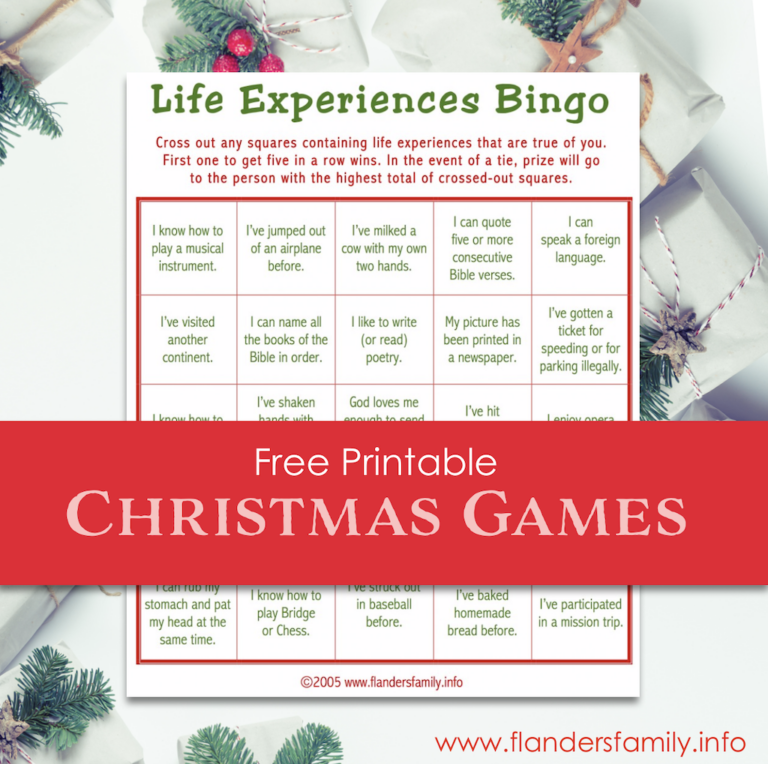 Christmas Ice Breaker BINGO (Free Printable) - Flanders Family Home Life