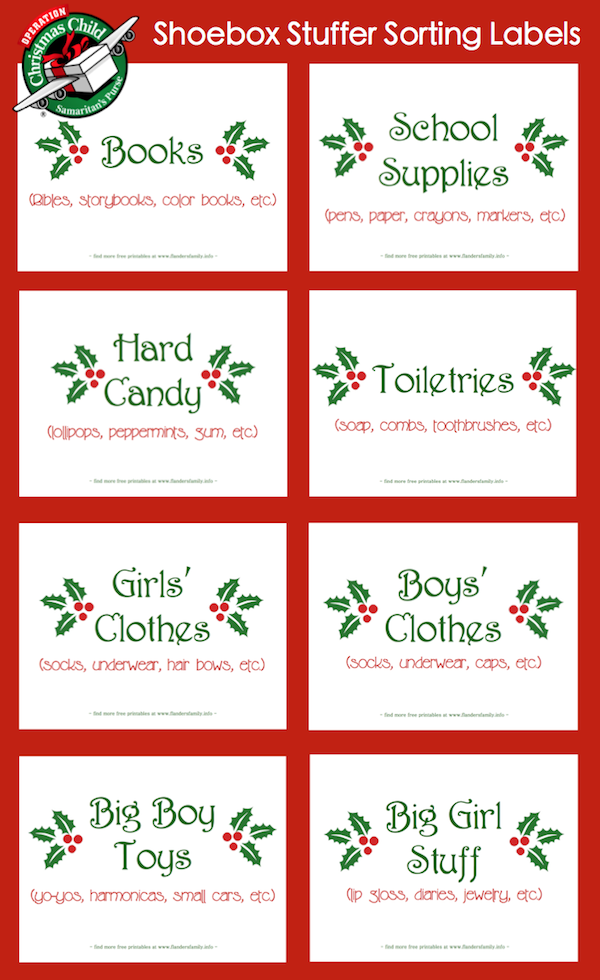 A Shoebox Stuffing Party - Flanders Family Home Life