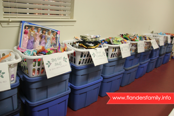 A Shoebox Stuffing Party - Flanders Family Home Life