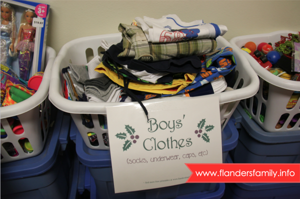 A Shoebox Stuffing Party - Flanders Family Home Life