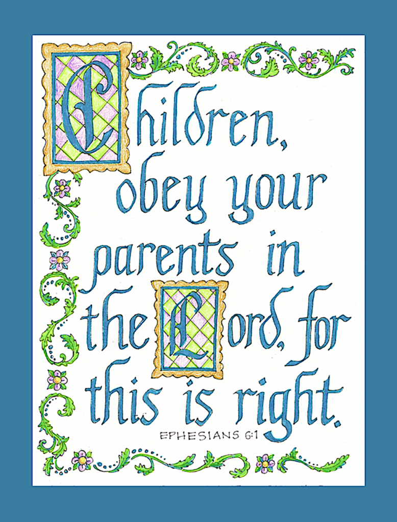 Obey Your Parents Coloring Page - Flanders Family Home Life