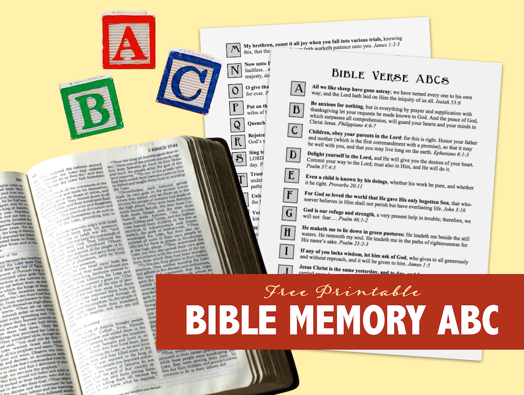 Bible Memory ABC Printable - Flanders Family Homelife