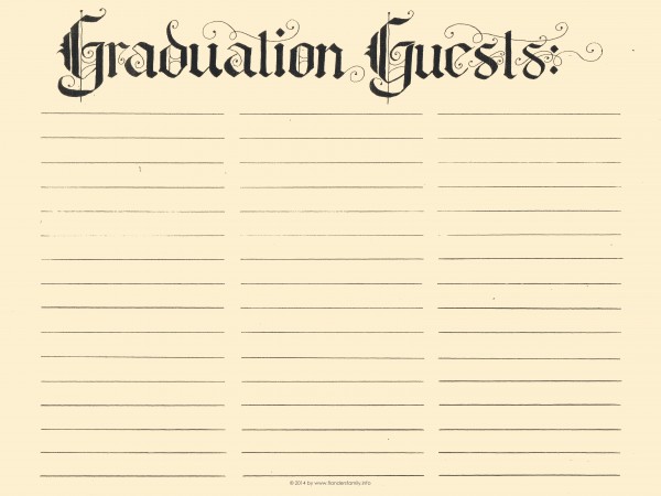 Graduation Guest Book Printables - Flanders Family Home Life