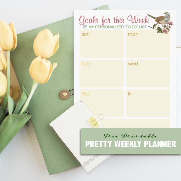 Pretty Weekly Planner (Free Printable) - Flanders Family Home Life