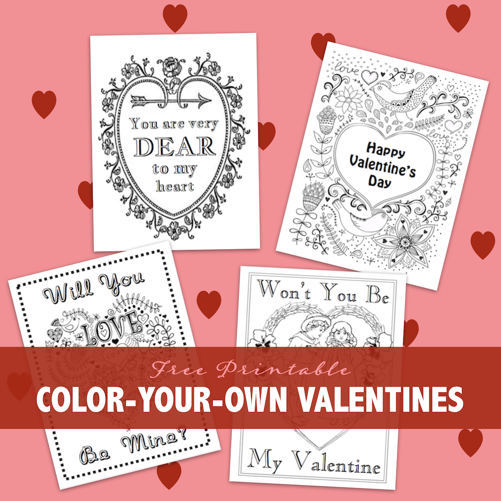 Color-Your-Own Valentines (Free Printable) - Flanders Family Homelife