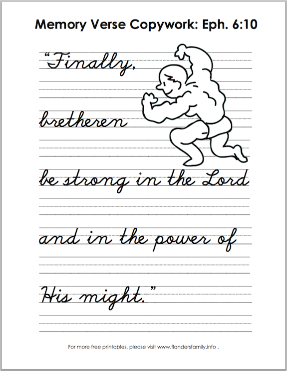 Word on Wednesday: Ephesians 6:10 - Flanders Family Home Life