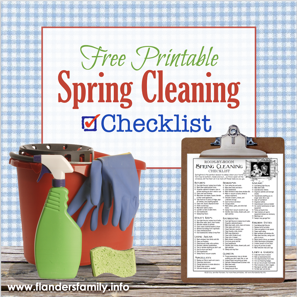 Room-by-Room Spring Cleaning Checklist - Flanders Family Home Life