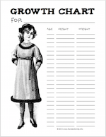 Children's Growth Charts {Free Printable} - Flanders Family Homelife