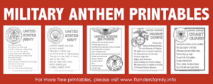 Free Printable Military Anthems - Flanders Family Home Life