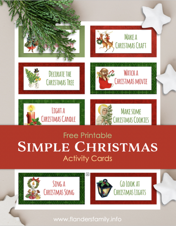 Simple Christmas Activity Cards - Flanders Family Home Life