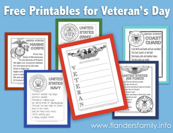 Free Veteran's Day Printables - Flanders Family Home Life