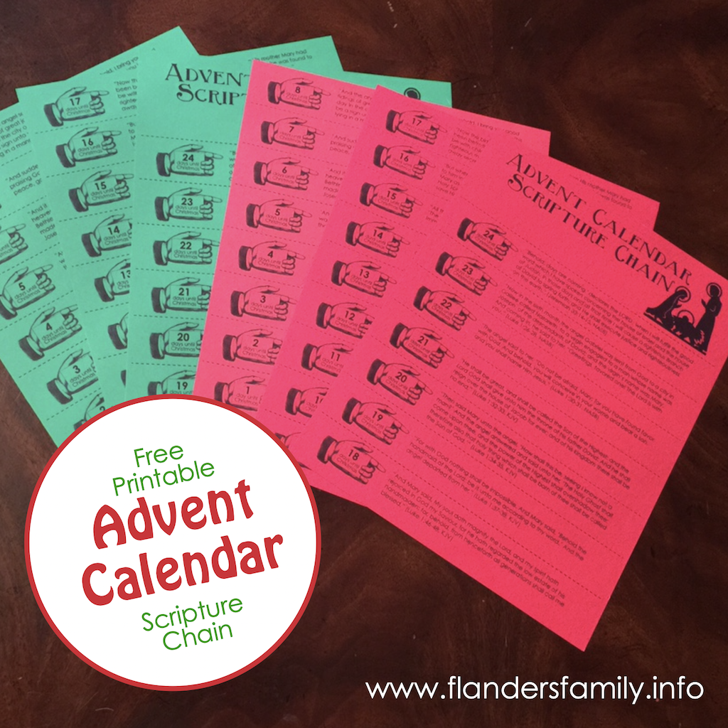 Advent Scripture Chain (Free Printable) - Flanders Family Home Life