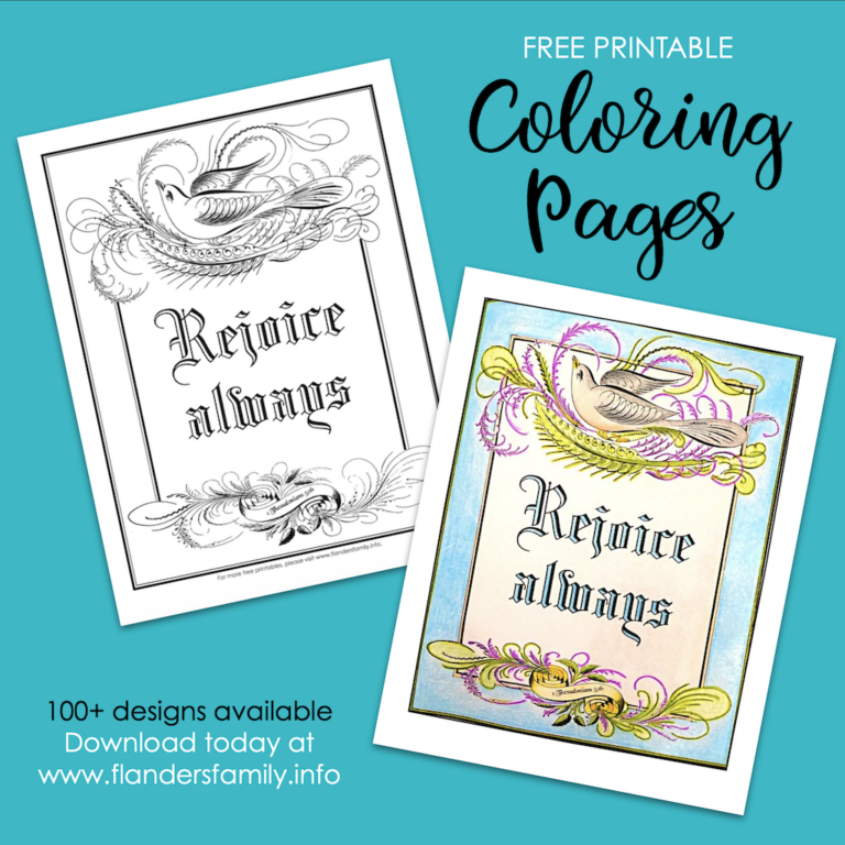 Rejoice Always Coloring Page - Flanders Family Home Life
