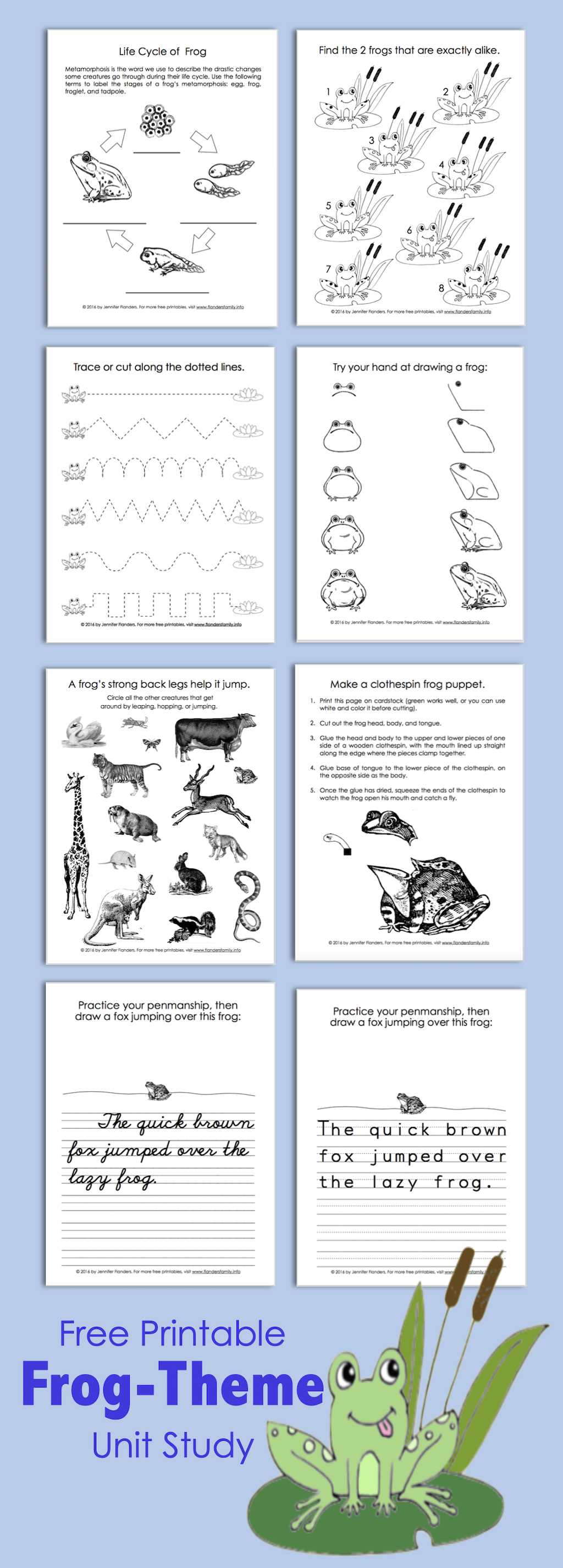 Free Printable Frog Themed Activity Sheets - Flanders Family Home Life