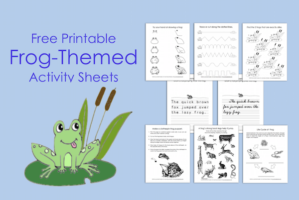 Free Printable Frog Themed Activity Sheets - Flanders Family Home Life