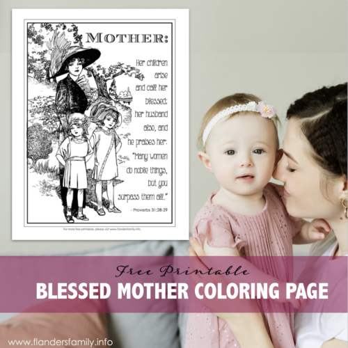 Blessed Mother Coloring Page - Flanders Family Home Life