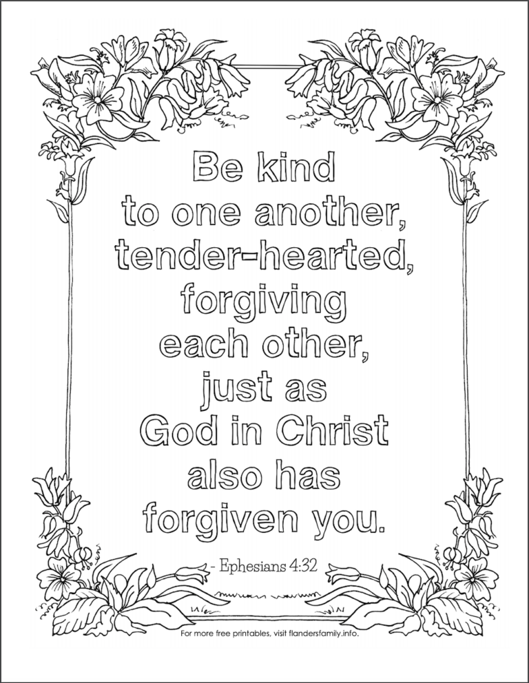 Forgiving Freely (Coloring Page) - Flanders Family Home Life