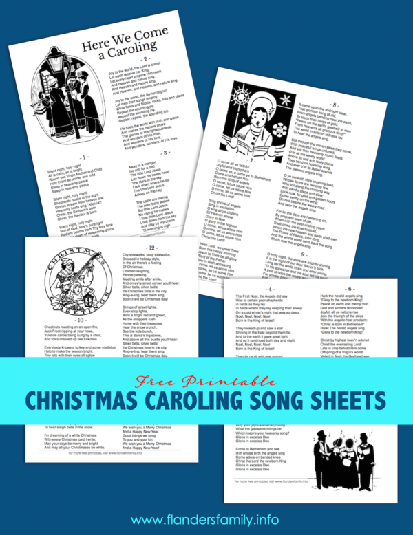 Christmas Carol Song Sheets (Free Printable) - Flanders Family Home Life