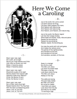Christmas Carol Song Sheets (Free Printable) - Flanders Family Home Life