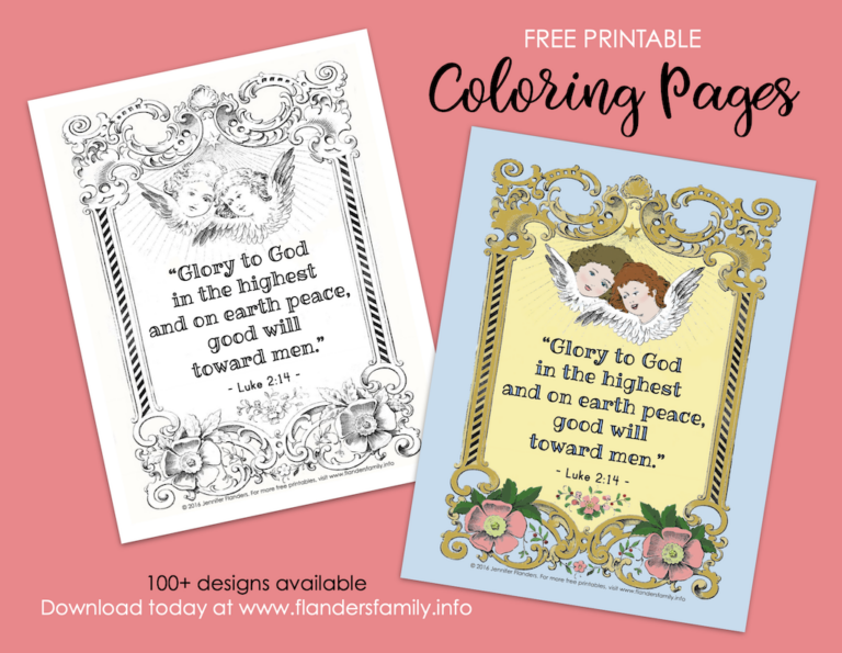 Glory to God in the Highest Coloring Page - Flanders Family Homelife