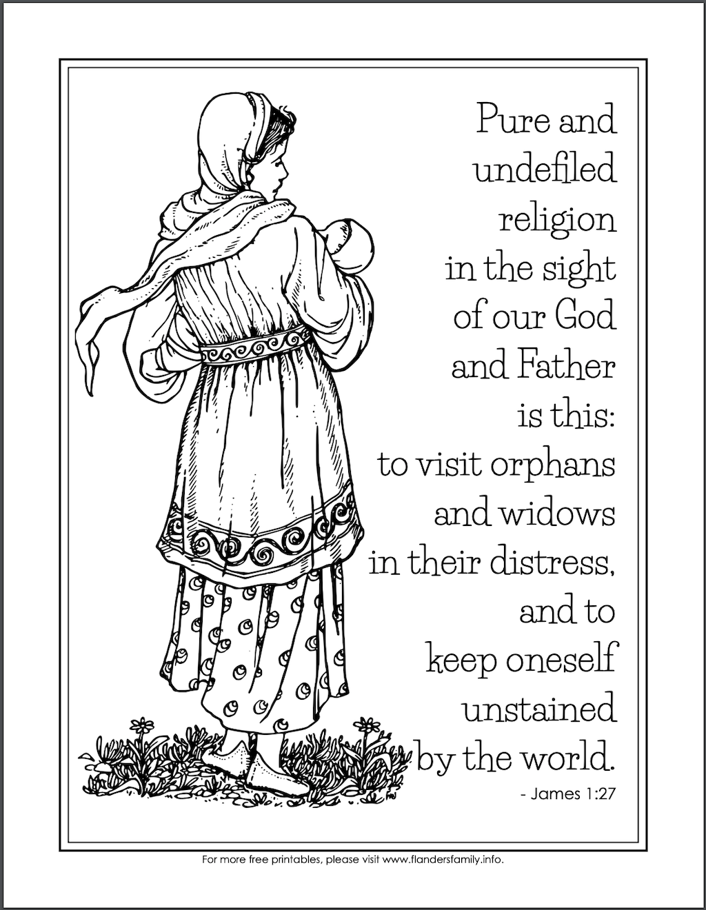 Cheer Up the Lonely Coloring Page - Flanders Family Home Life