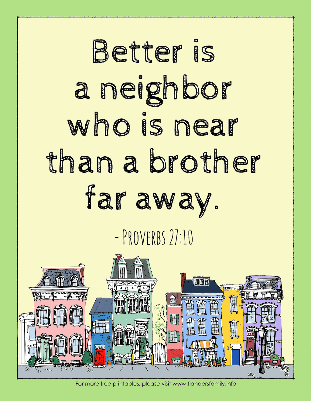 Are You a Good Neighbor? (Coloring Page) - Flanders Family Home Life