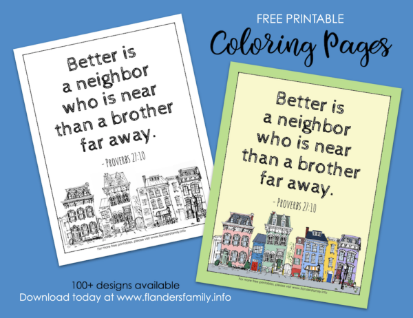 Are You a Good Neighbor? (Coloring Page) - Flanders Family Home Life