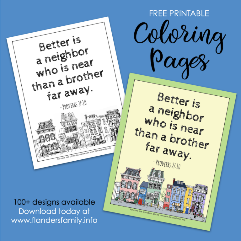 Are You a Good Neighbor? (Coloring Page) - Flanders Family Home Life