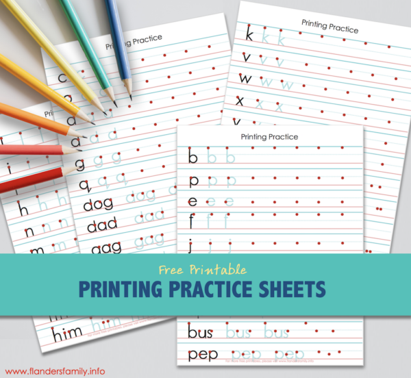 Free Printing Practice Sheets - Flanders Family Home Life
