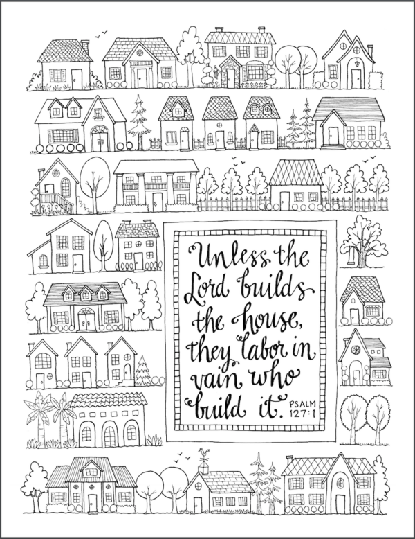 Let the Lord Build Your House Coloring Page - Flanders Family Homelife