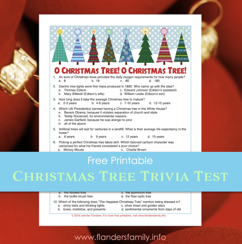 Christmas Tree Trivia Test (Free Printable) - Flanders Family Home Life