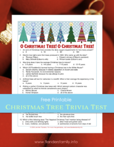 Christmas Tree Trivia Test (Free Printable) - Flanders Family Home Life