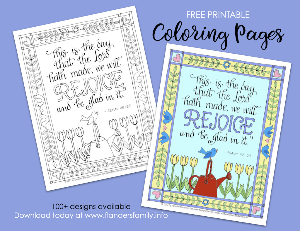 Rejoice and Be Glad (Coloring Page) - Flanders Family Homelife