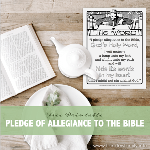 Pledge of Allegiance to the Bible - Flanders Family Homelife