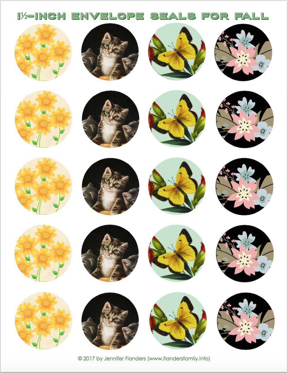 Pretty Envelope Seals for Crafts, Gifts & Letters - Flanders Family ...