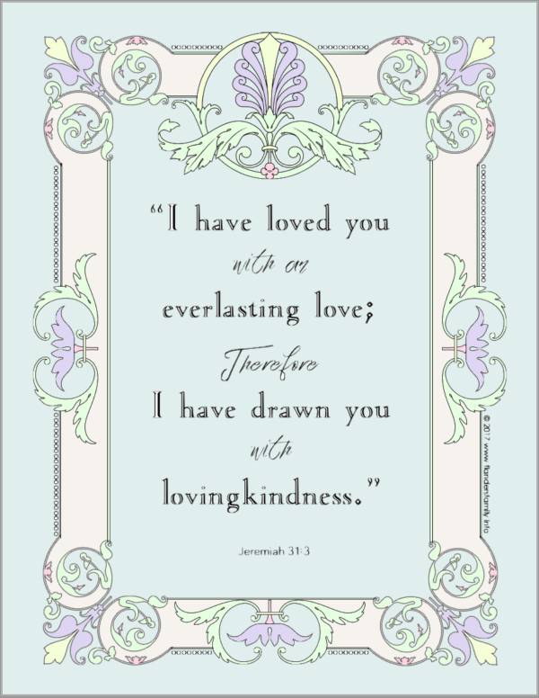 Everlasting Love Coloring Page - Flanders Family Home Life
