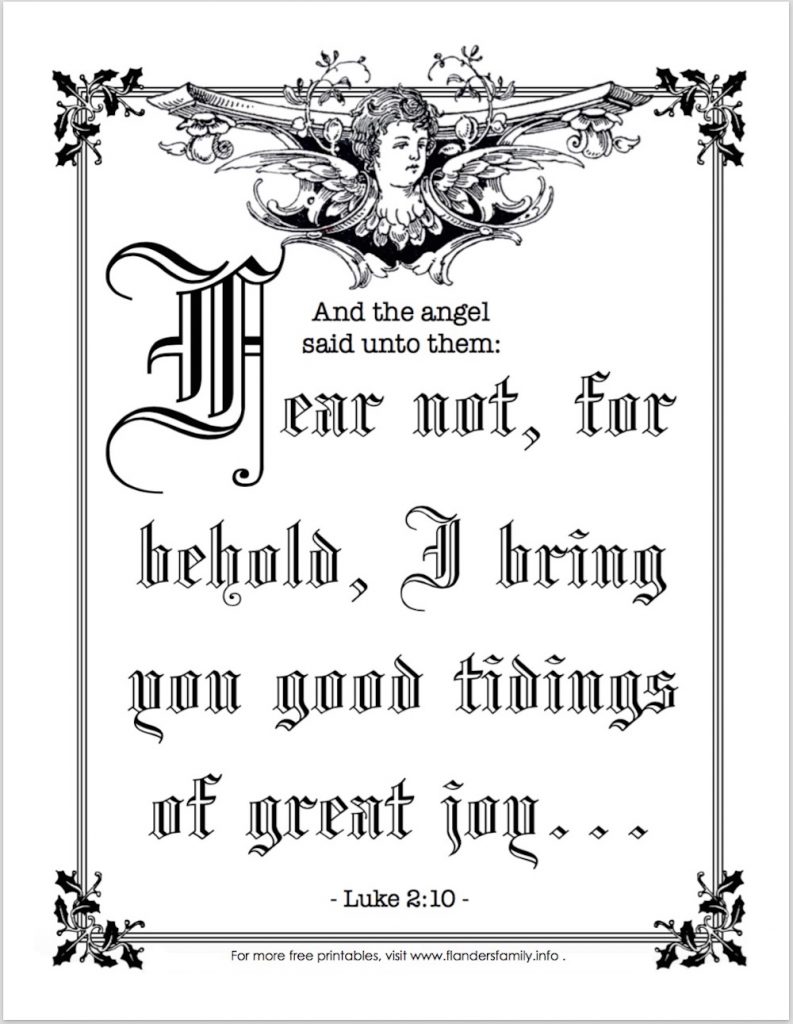 No Fear: Good Tidings (Free Coloring Page) - Flanders Family Homelife