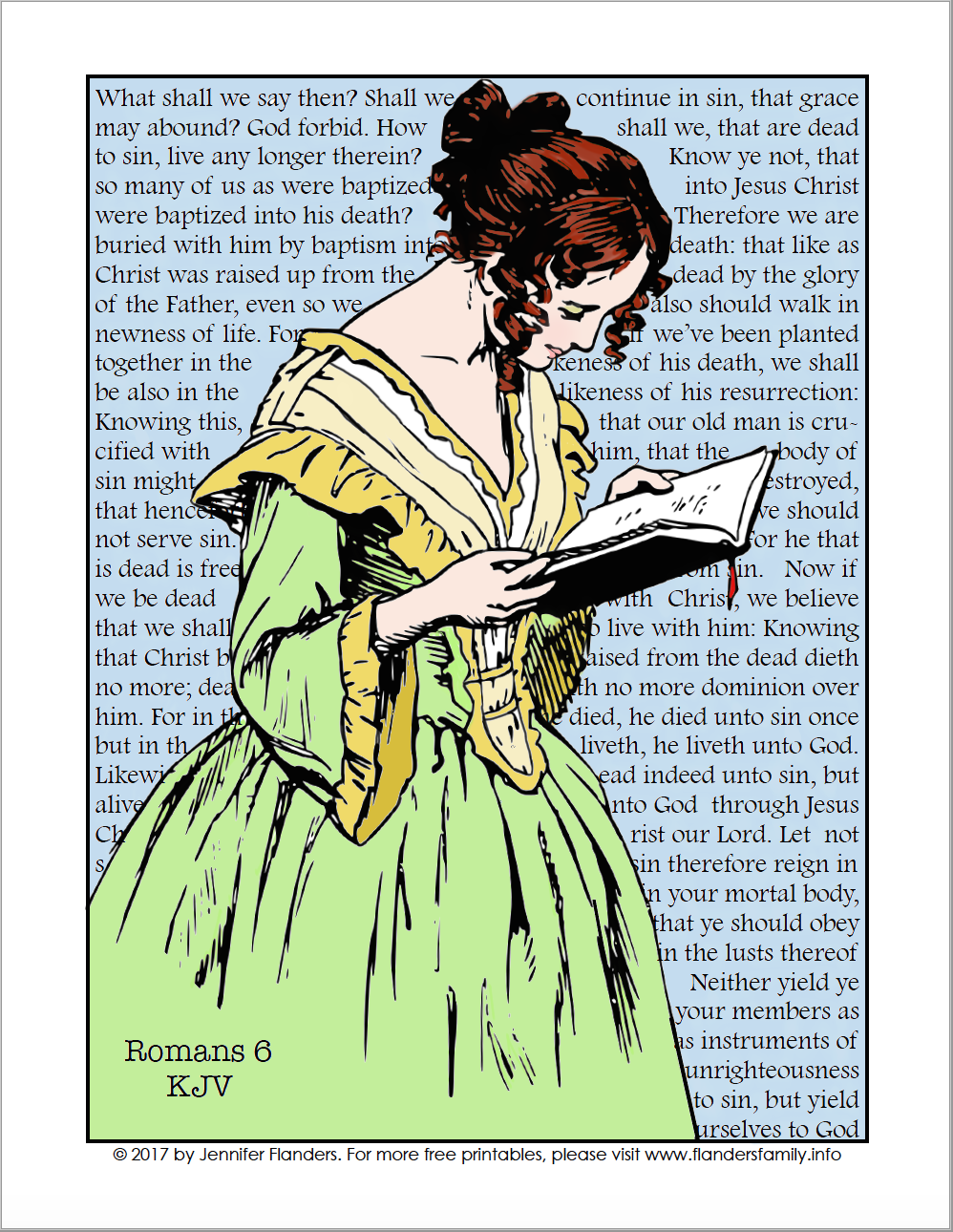 Romans 6 Coloring Page - Flanders Family Home Life