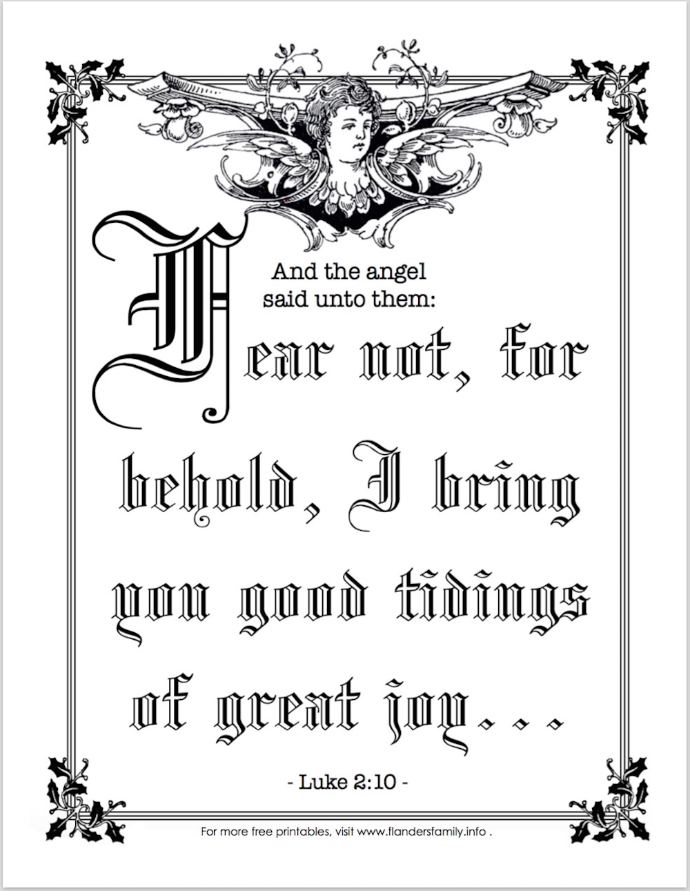 Fear Not Coloring Page - Flanders Family Home Life