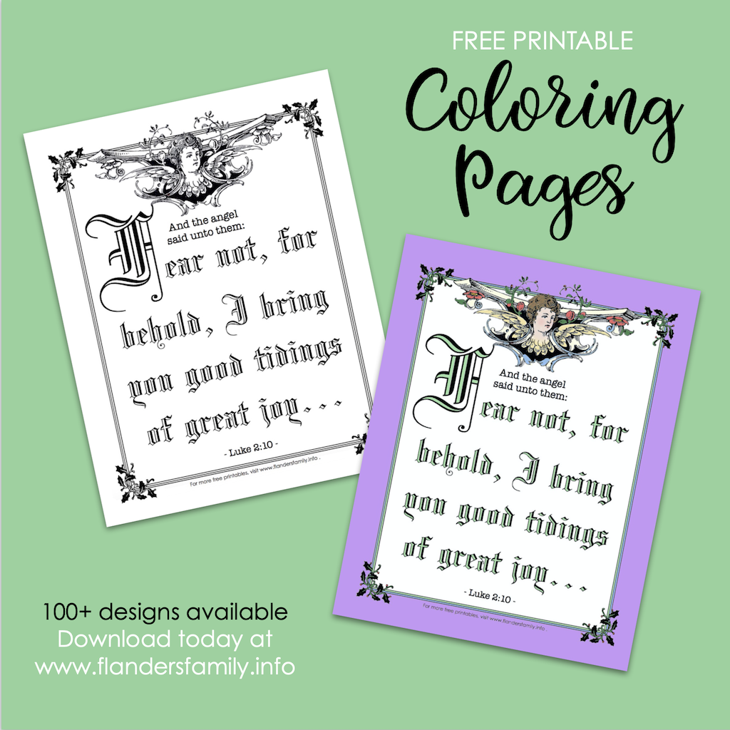 Fear Not Coloring Page - Flanders Family Home Life