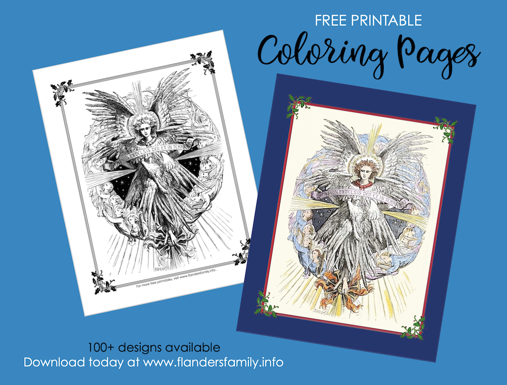 Gloria in Excelsis Deo Coloring Page - Flanders Family Homelife