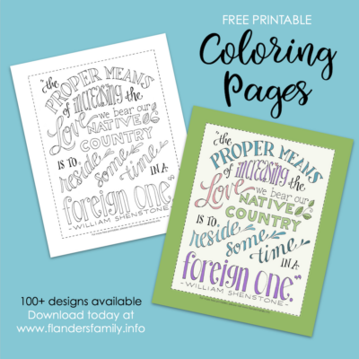 Love for Native Country Coloring Page - Flanders Family Homelife