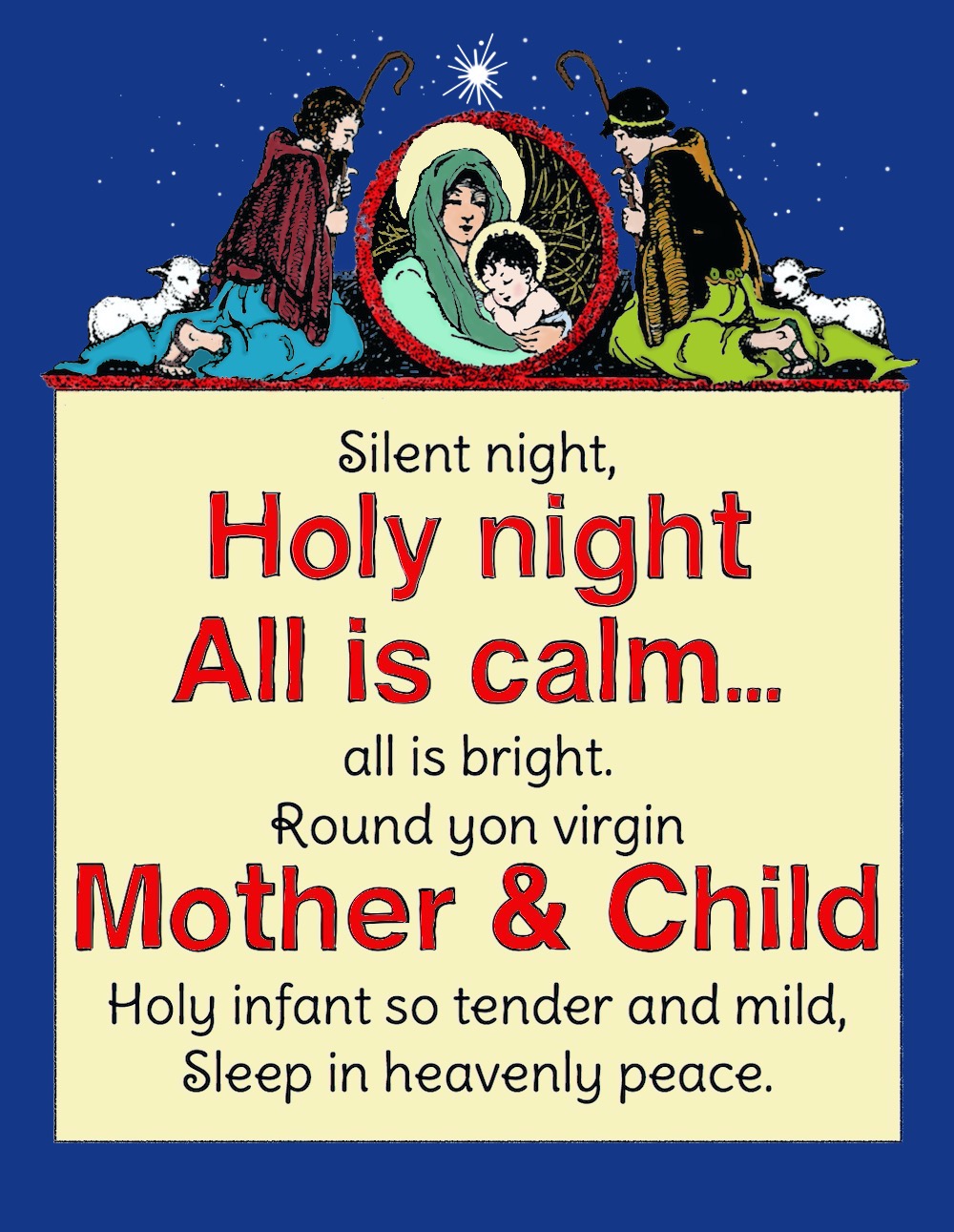 Silent Night Coloring Page - Flanders Family Home Life