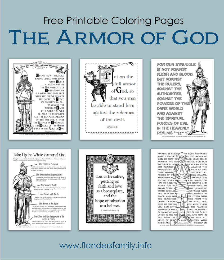 Armour Of God Sunday School Lesson Crafts And Coloring