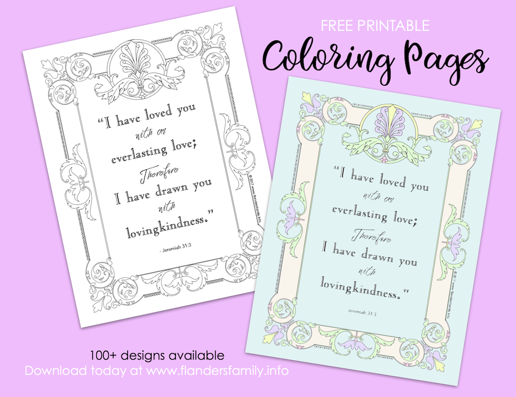 Everlasting Love Coloring Page - Flanders Family Home Life