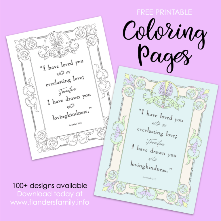 Everlasting Love Coloring Page - Flanders Family Home Life