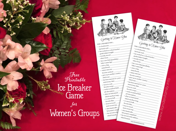 "Getting to Know You" Ice Breaker Game - Flanders Family Home Life