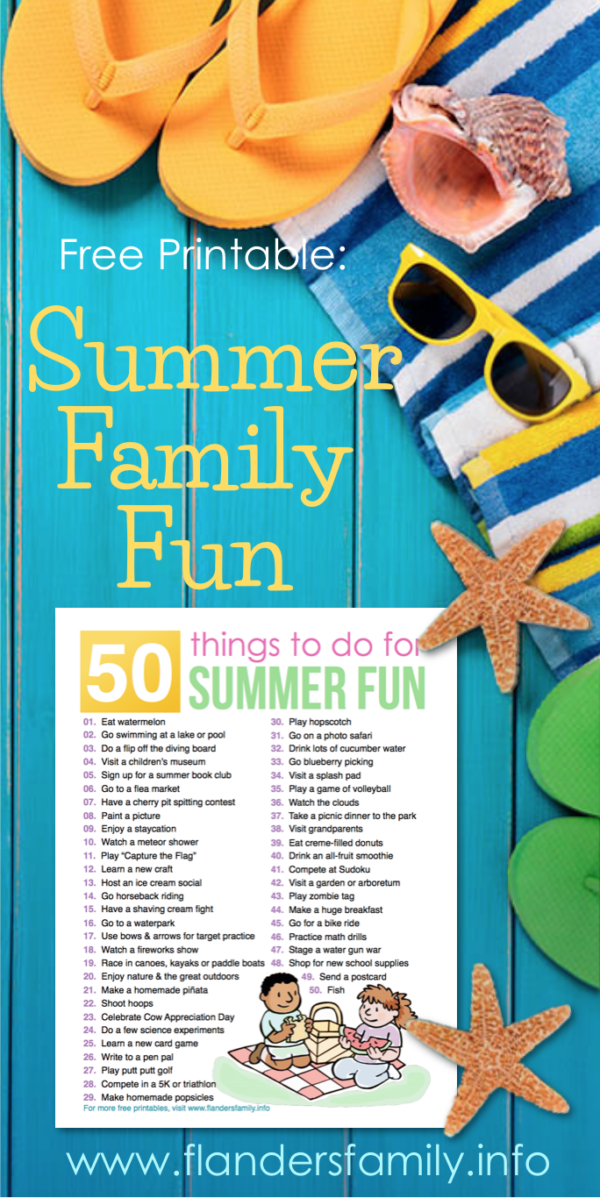 50 Things to Do for Summer Fun - Flanders Family Home Life